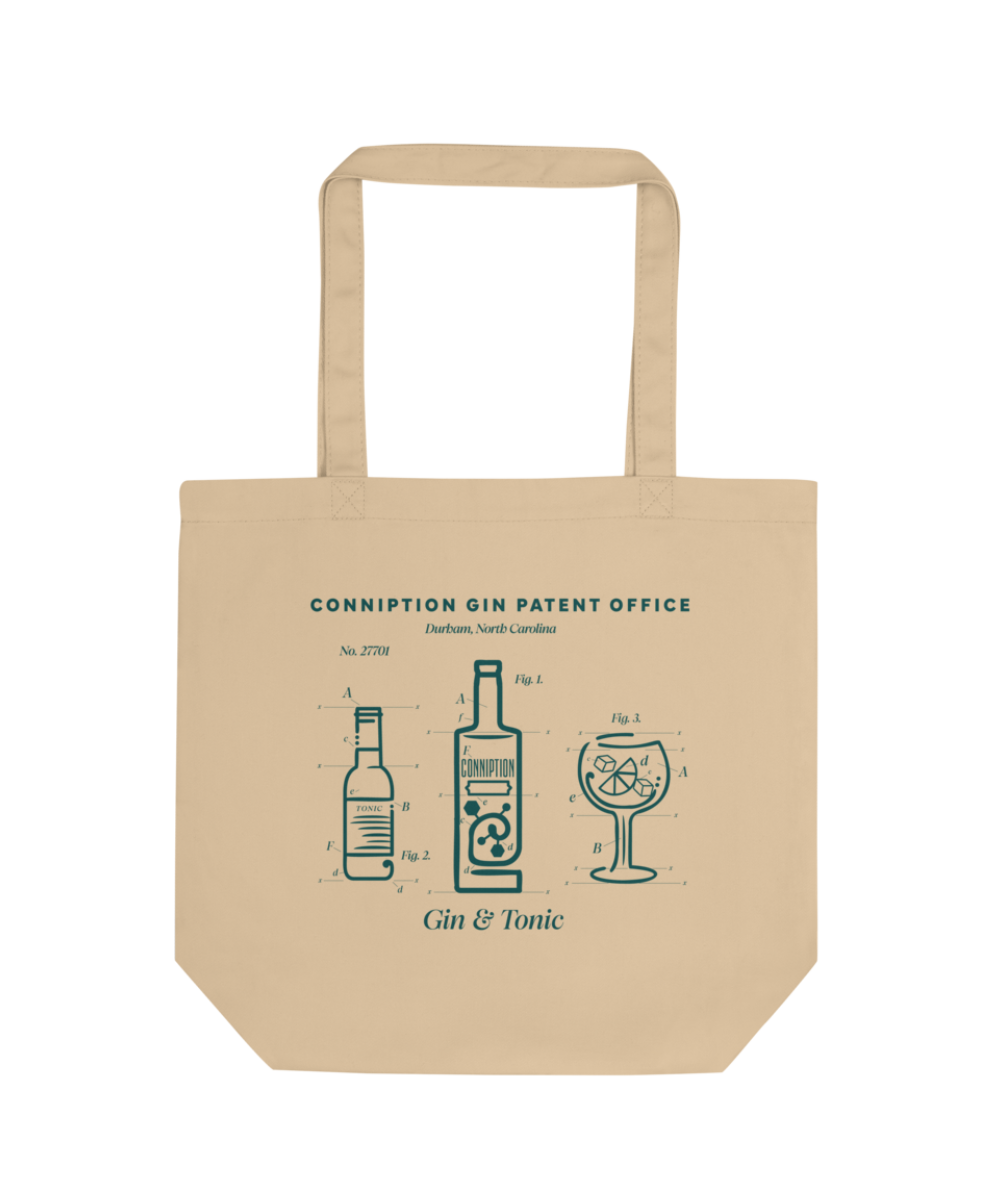 Conniption Gin Patent Tote Bag
